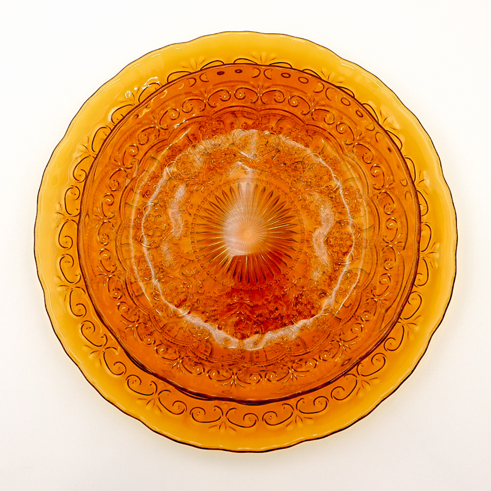 Evening Primrose Glass Plates - Amber – The Wildflower Denver