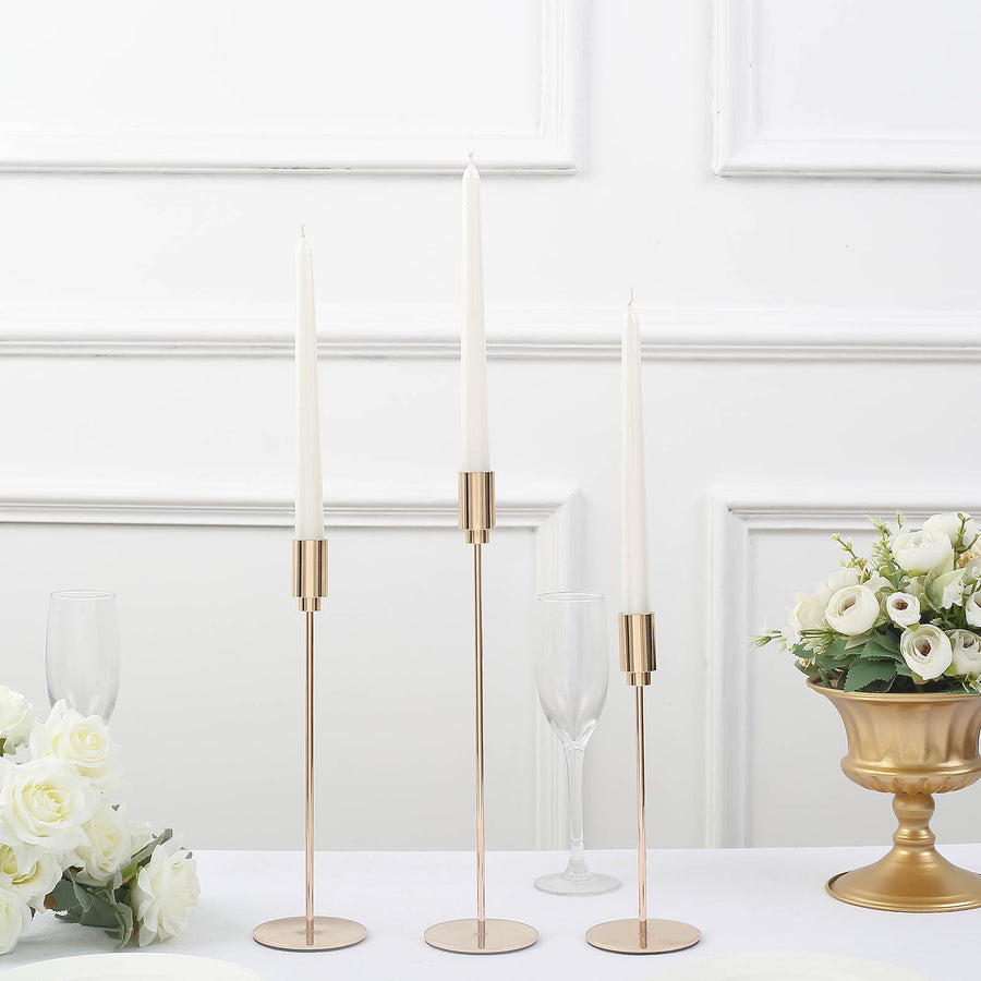 Gold Metal Candlestick Set – The Wildflower Denver
